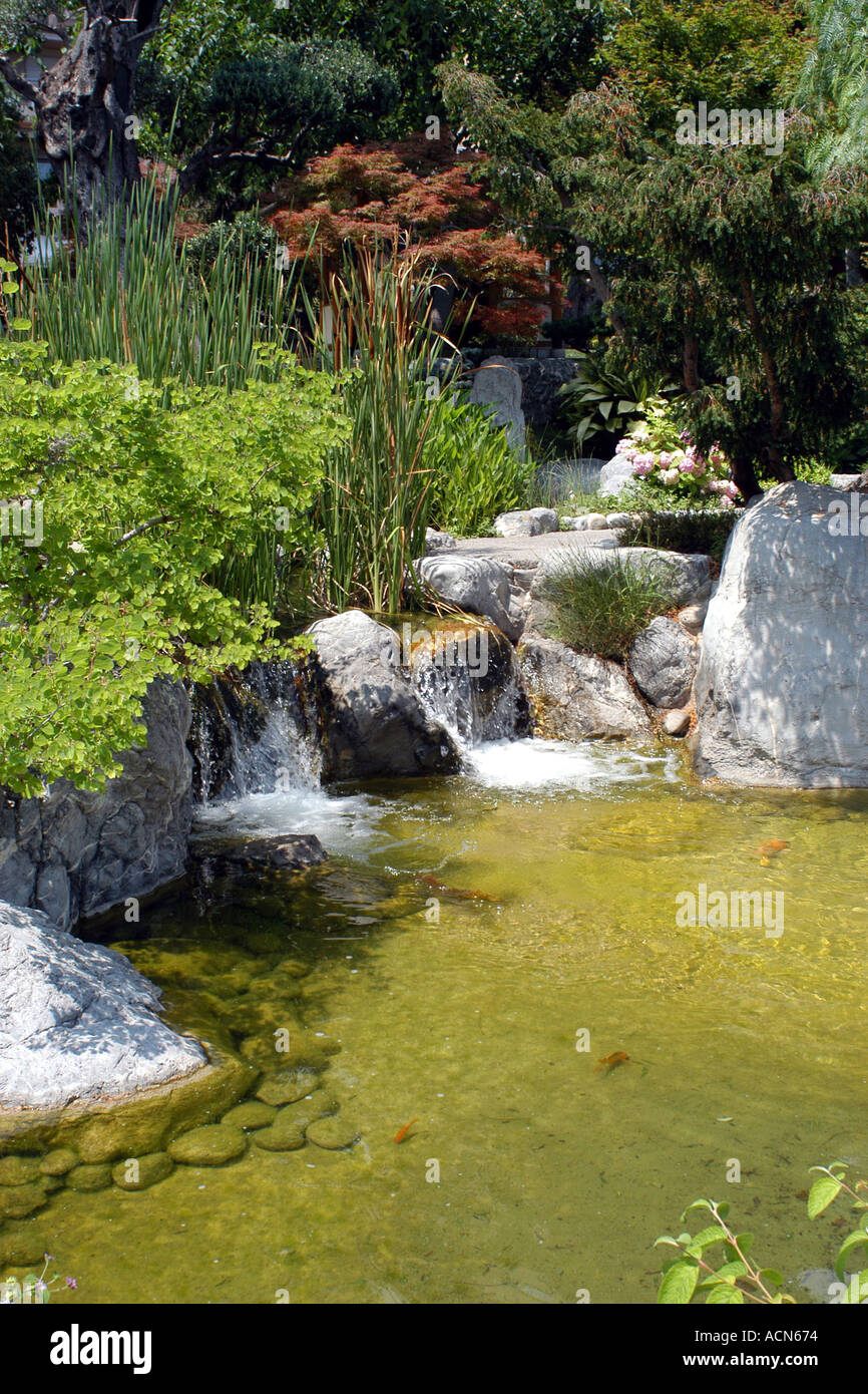 The Formal Japanese Garden in Monte Carlo, Monaco in the Cote d Azur, Europe Stock Photo - Alamy