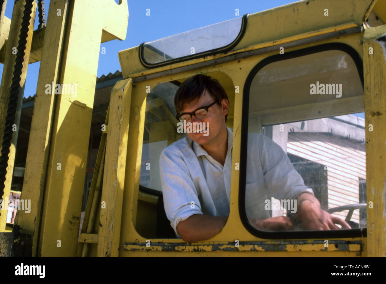 Driver Mechanical Loader Stock Photo - Alamy
