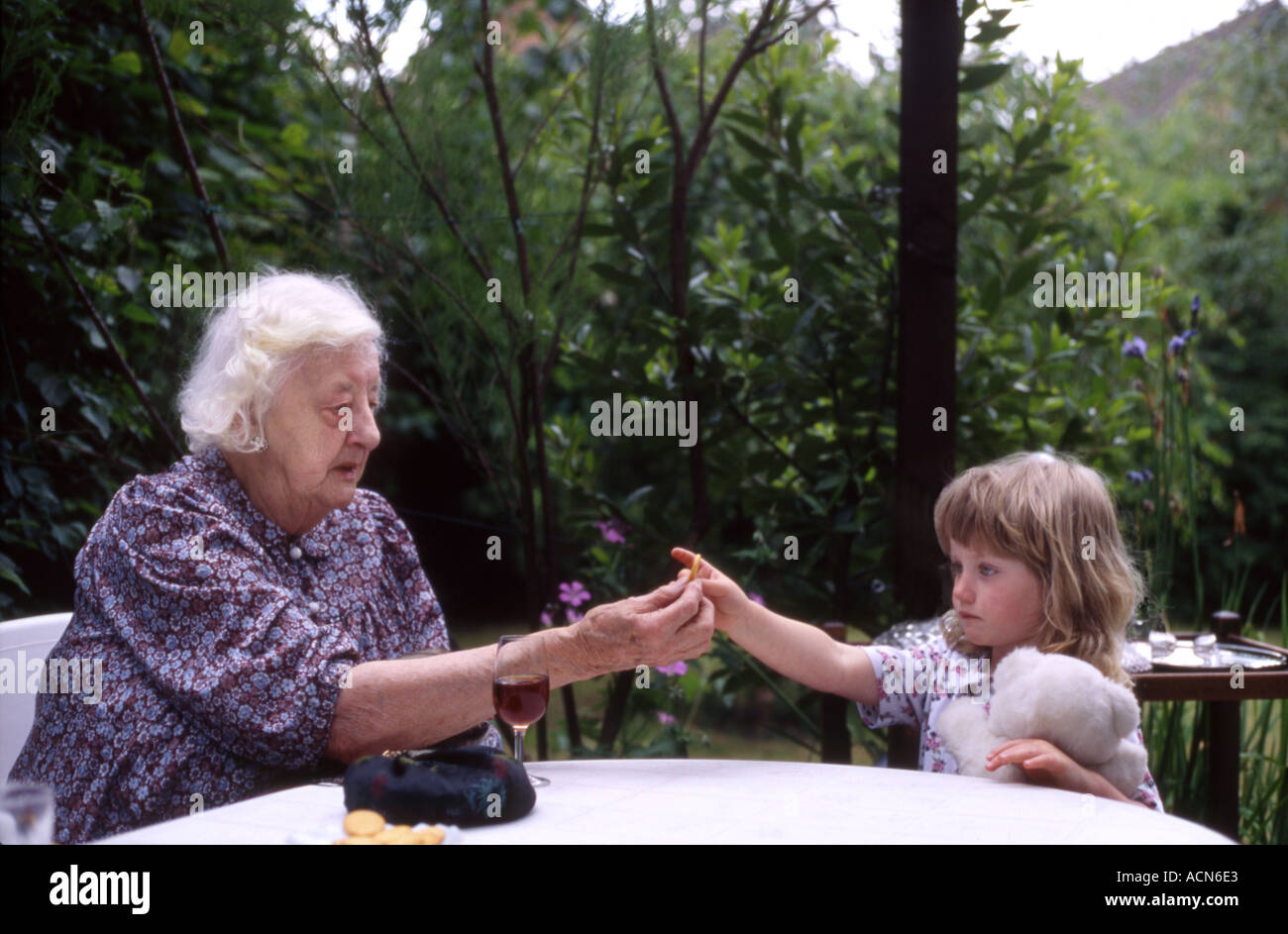 Great Grandmother and child Stock Photo - Alamy