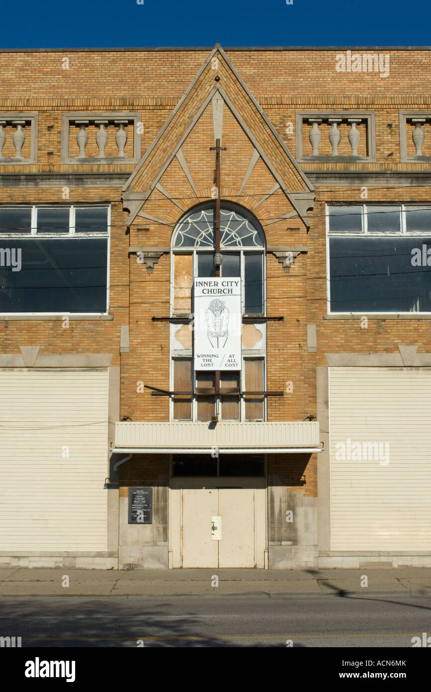 Inner City Church in Flint Michigan USA Stock Photo - Alamy