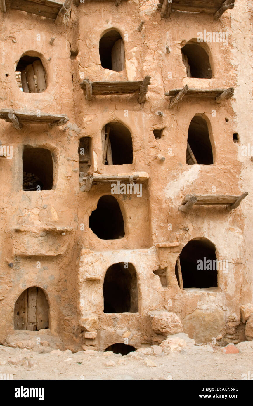 Kabaw, Libya. Fortified Berber Granary, Openings to Inside, Storage ...