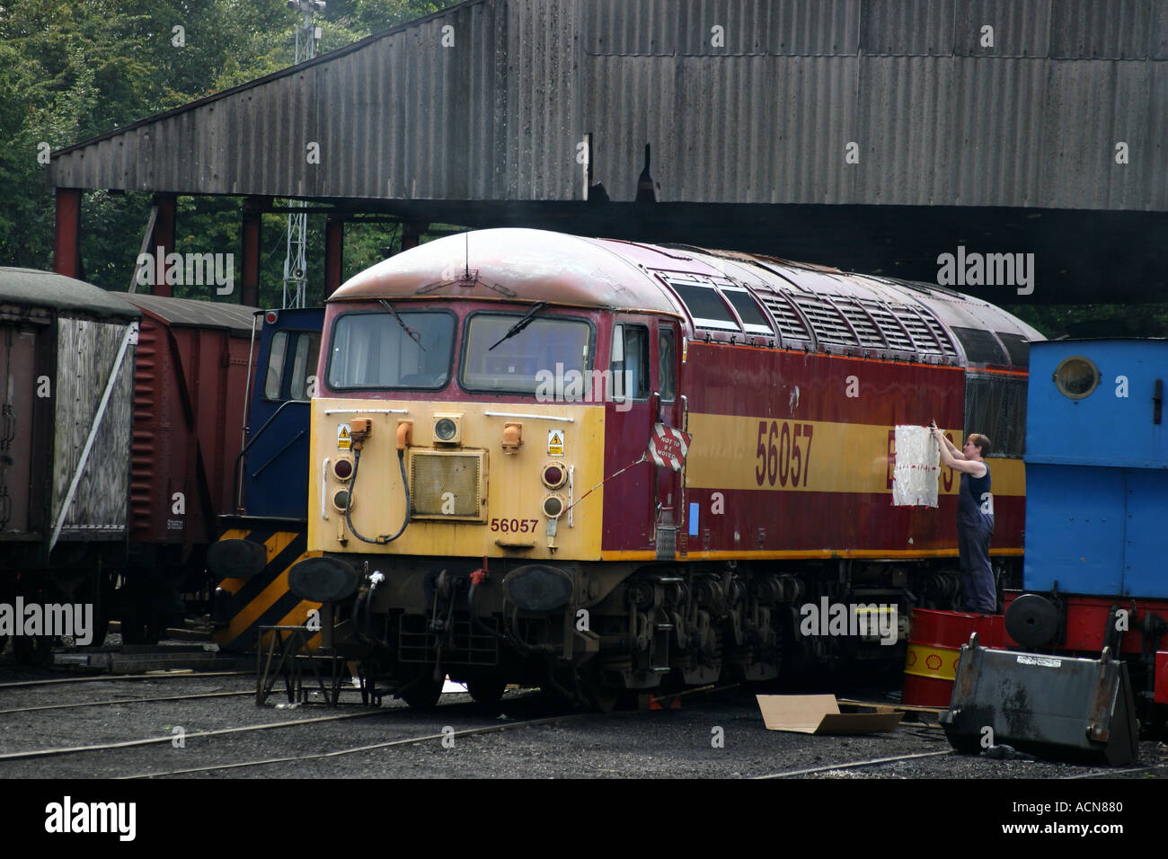 Preserved Diesel Locomotive is restored at the Nene Valley Railway ...