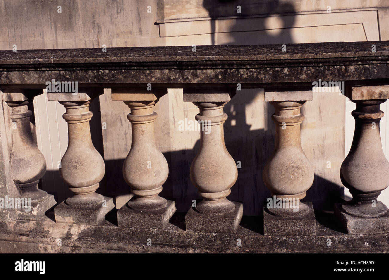 Stone balustrade - the staircase to Parade Gardens Bath Spa, Somerset ...