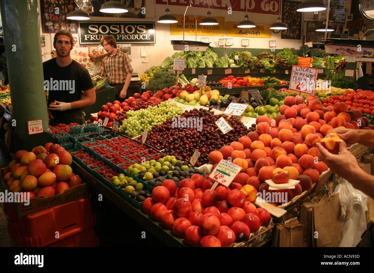 Fruit Stall Pike Place Market Seattle WA Stock Photo - Alamy