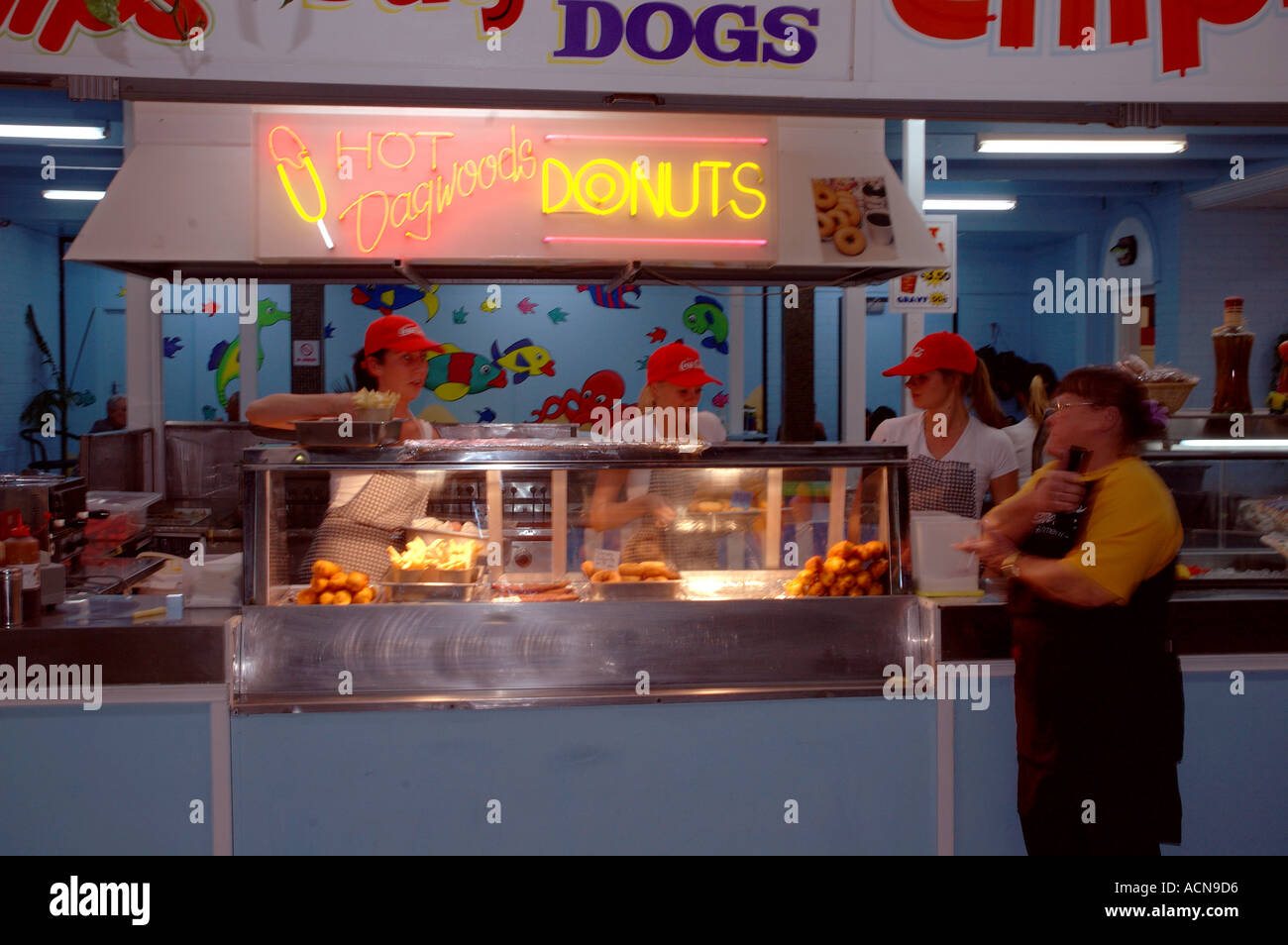 Donut and fast food stall dsc 2153 Stock Photo - Alamy