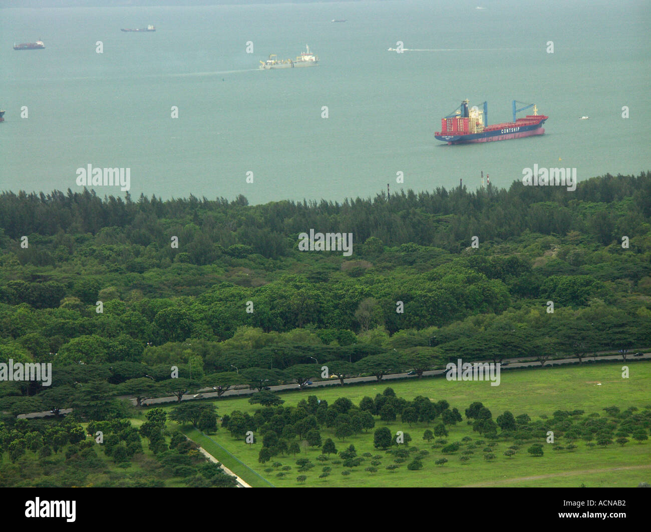 The cargo ships offshore Singapore Stock Photo - Alamy