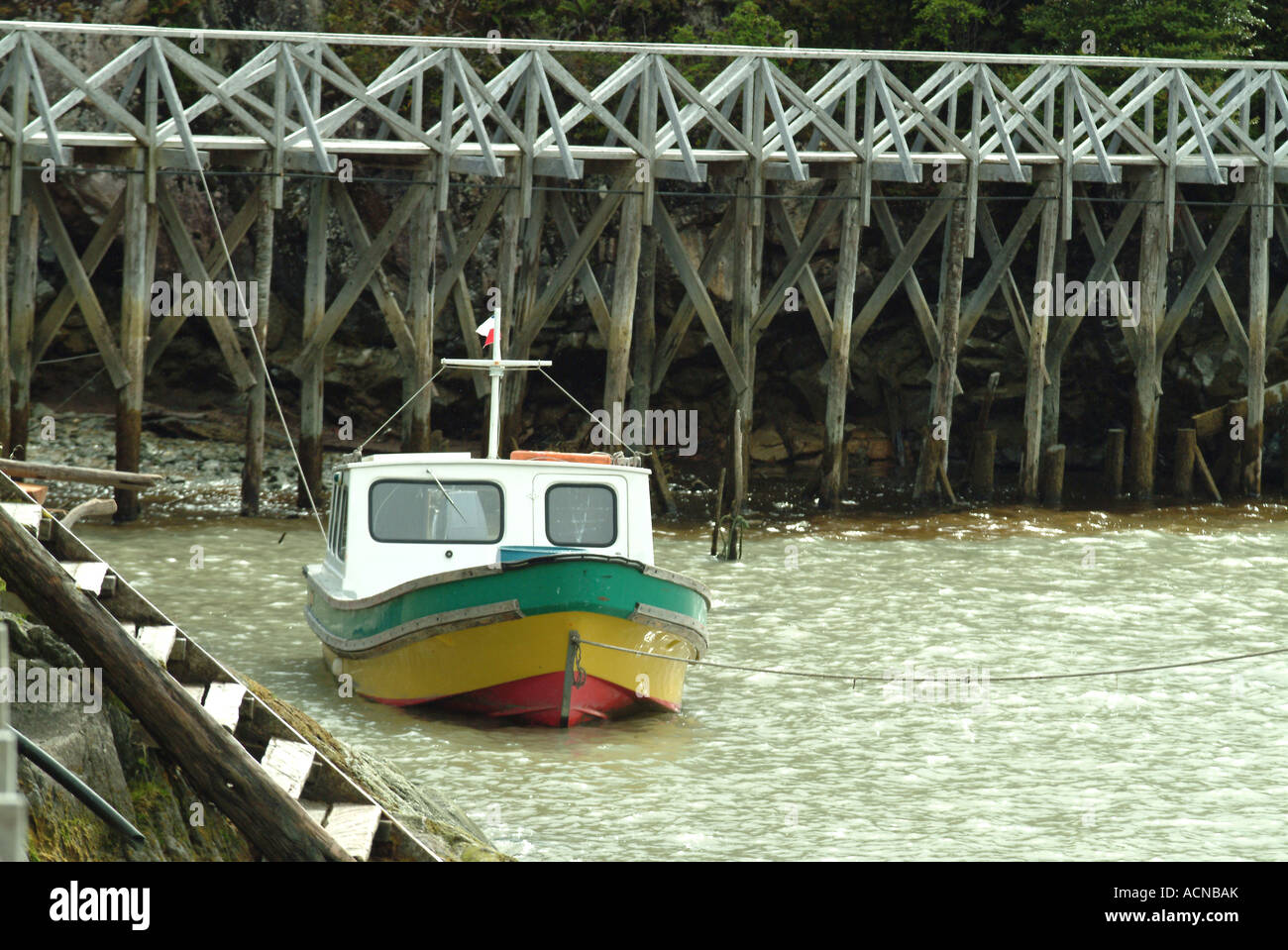 Catwalks of Caleta Tortel Aysen Region Patagonia Chile Stock Photo - Alamy