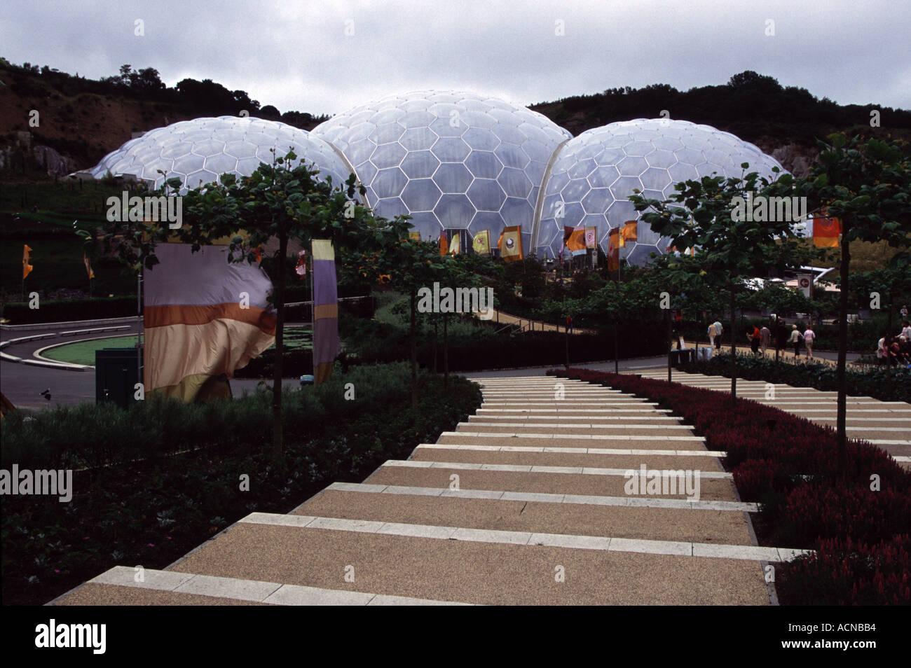 Eden Project: Both Bio-domes tropical (left) and temperate (right) and ...