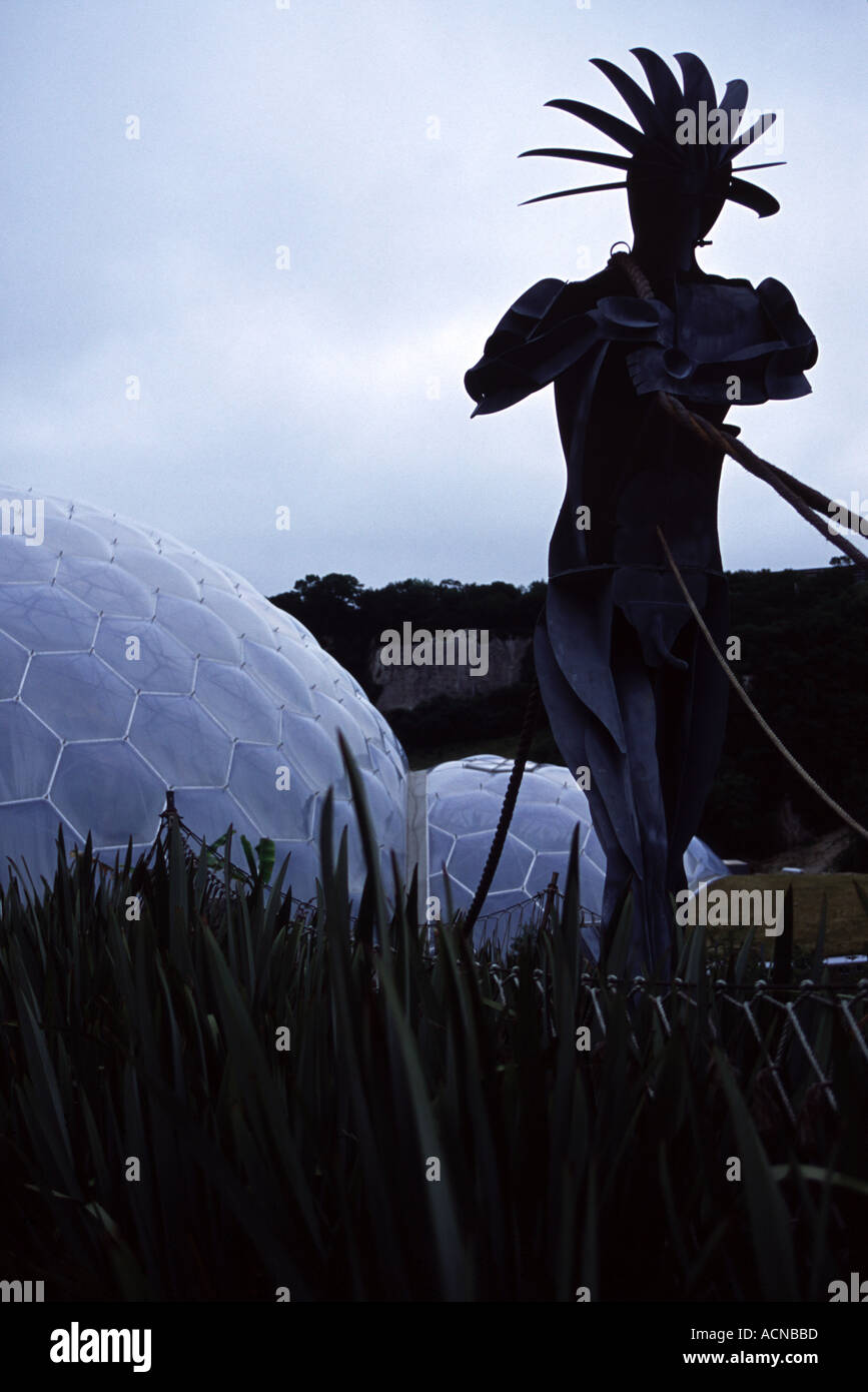 This large metal statue rocks mechanically at the Eden Project Stock ...