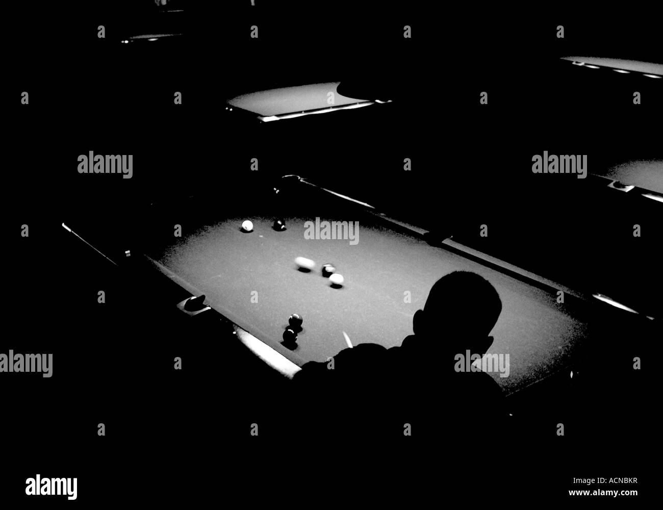 Night at the Pool Hall Stock Photo - Alamy