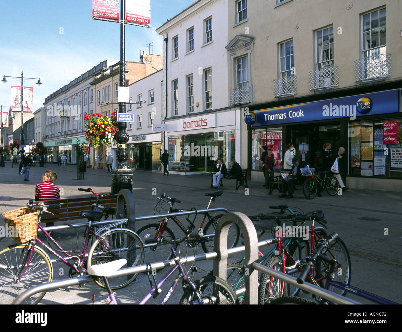 High Street Cheltenham Town Centre Gloucestershire Stock Photo - Alamy