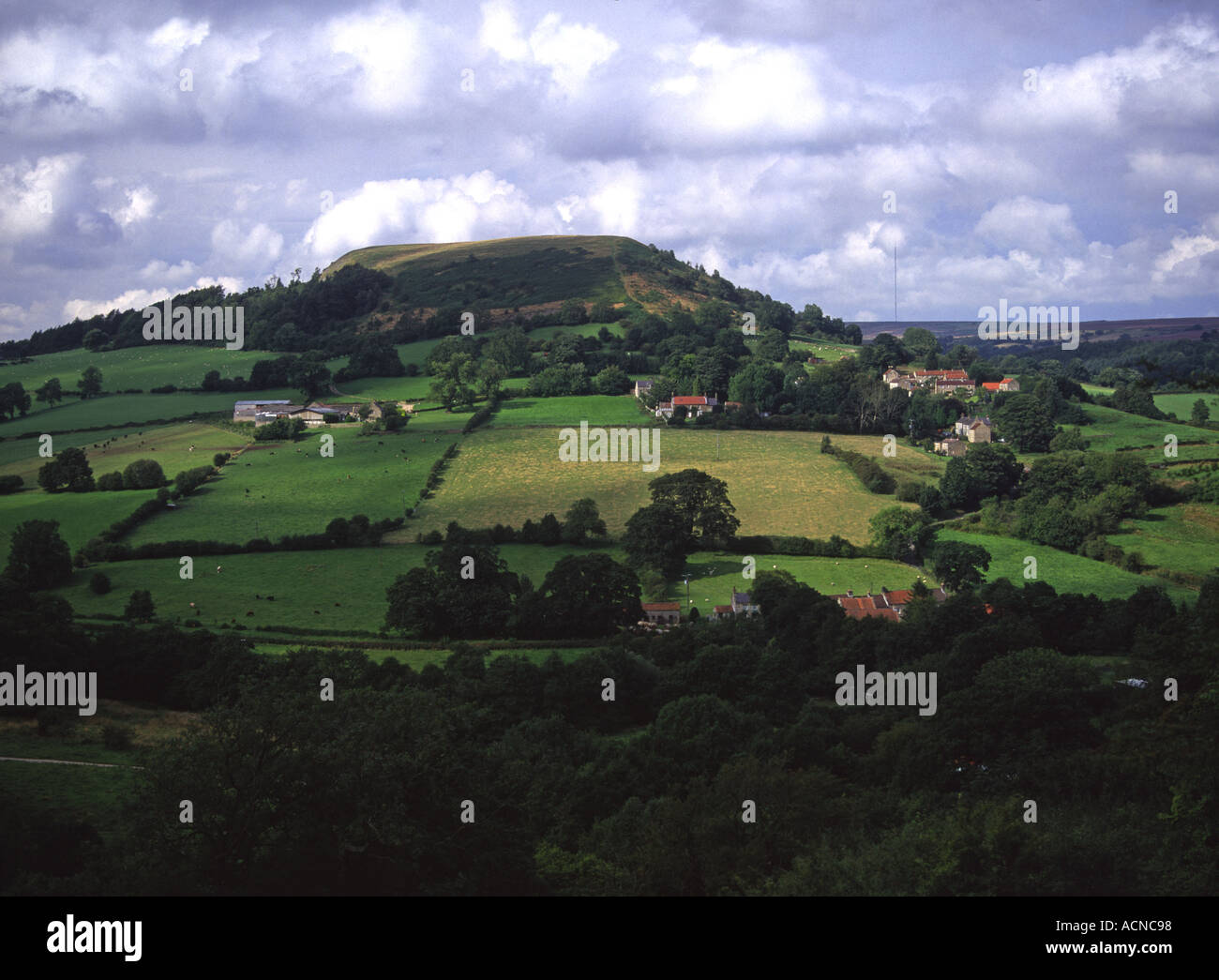 Hawnby Hill and Village Ryedale North Yorkshire Moors National Park ...