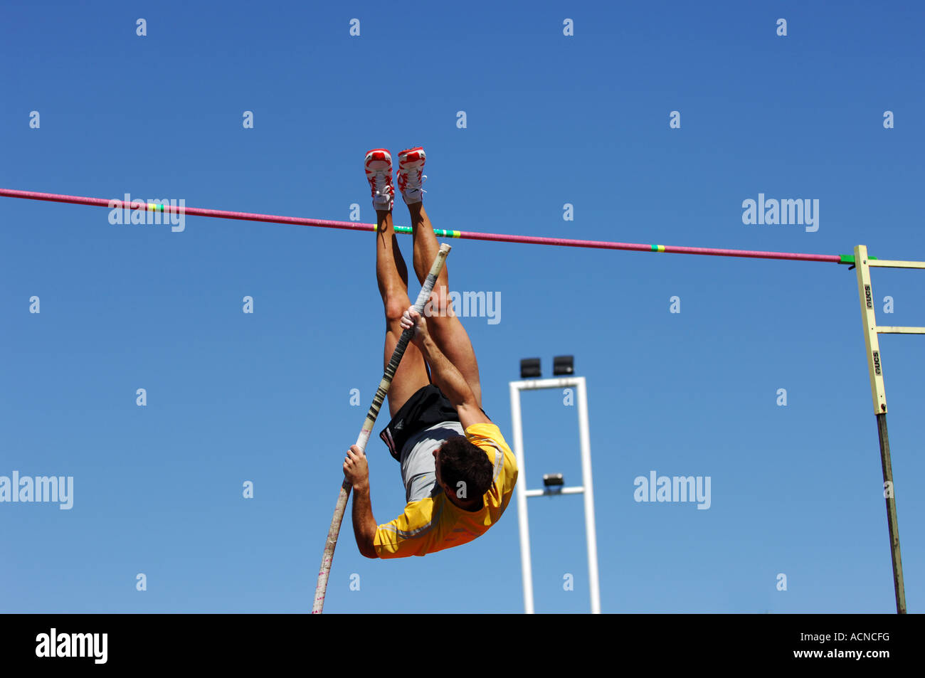 man jumping athletism competition mar del plata argentina Stock Photo ...