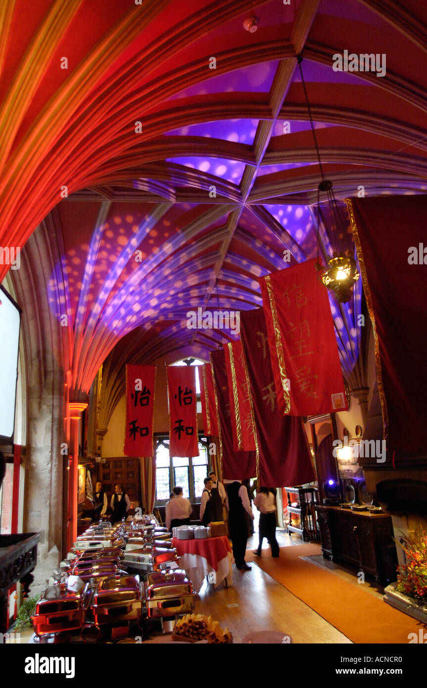 Interior of a grand house prepared for a party Stock Photo - Alamy