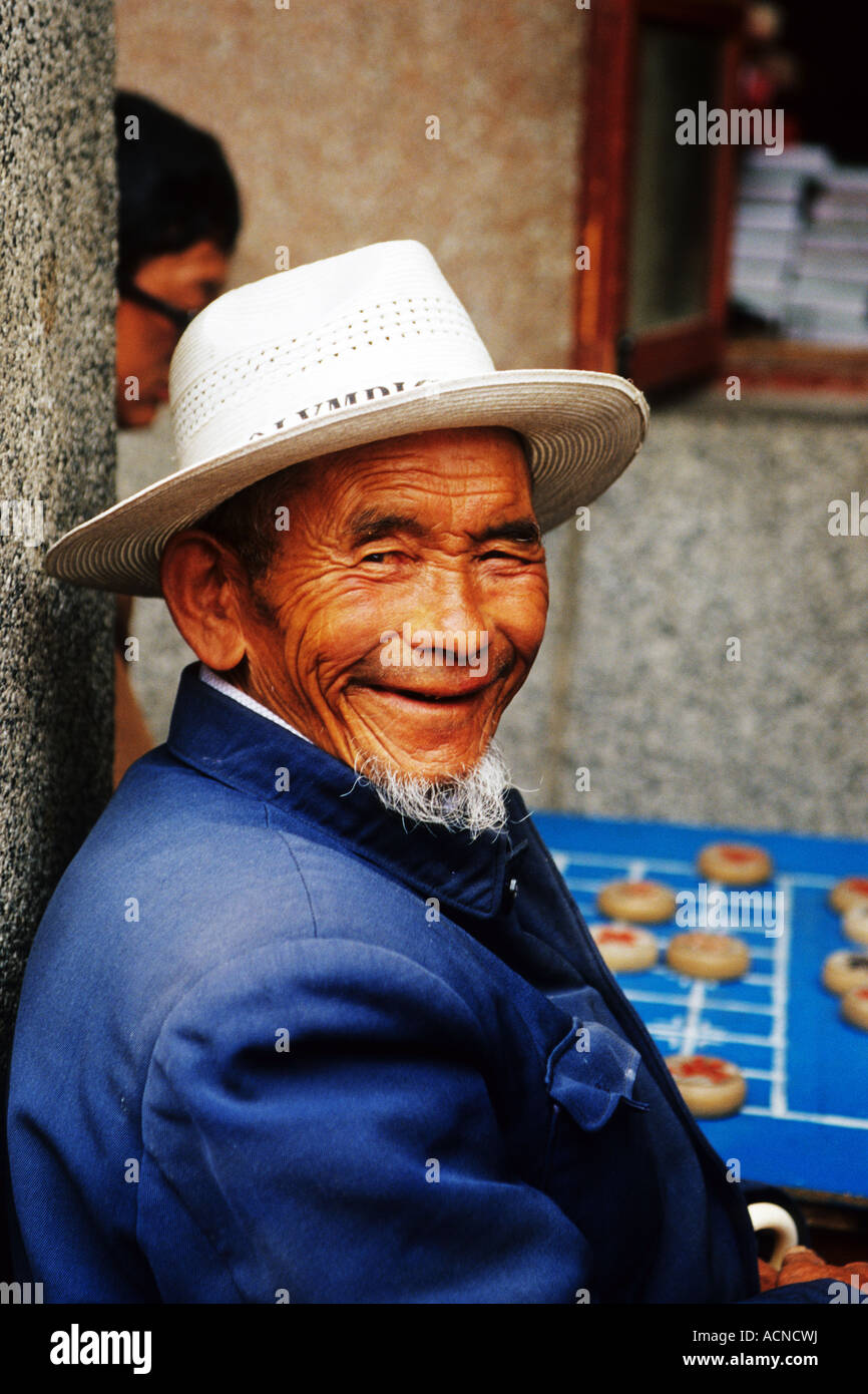 Old Chinese Man Smiling