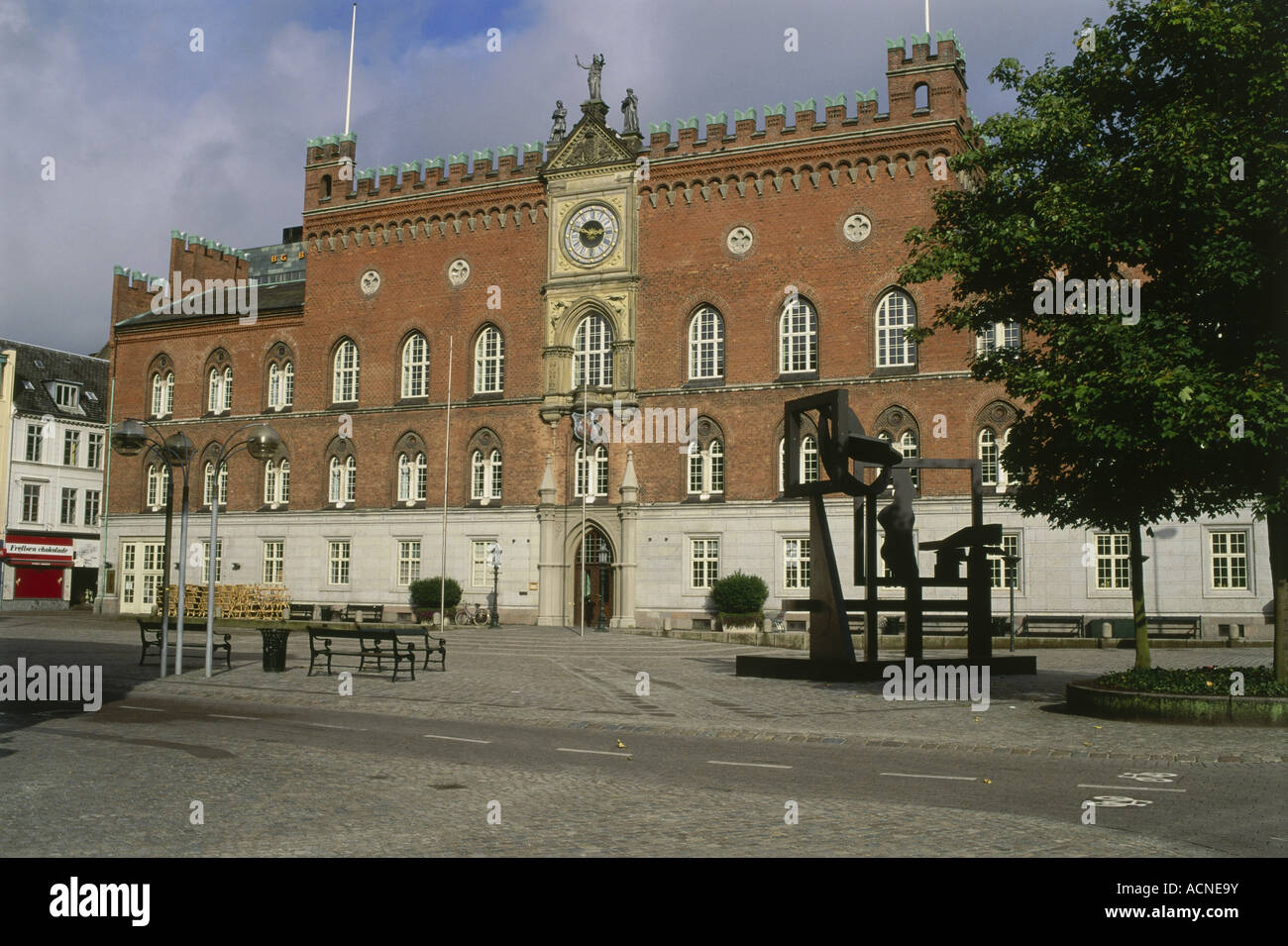 geography / travel, Denmark, Island Fuenen, Odense, buildings, city ...