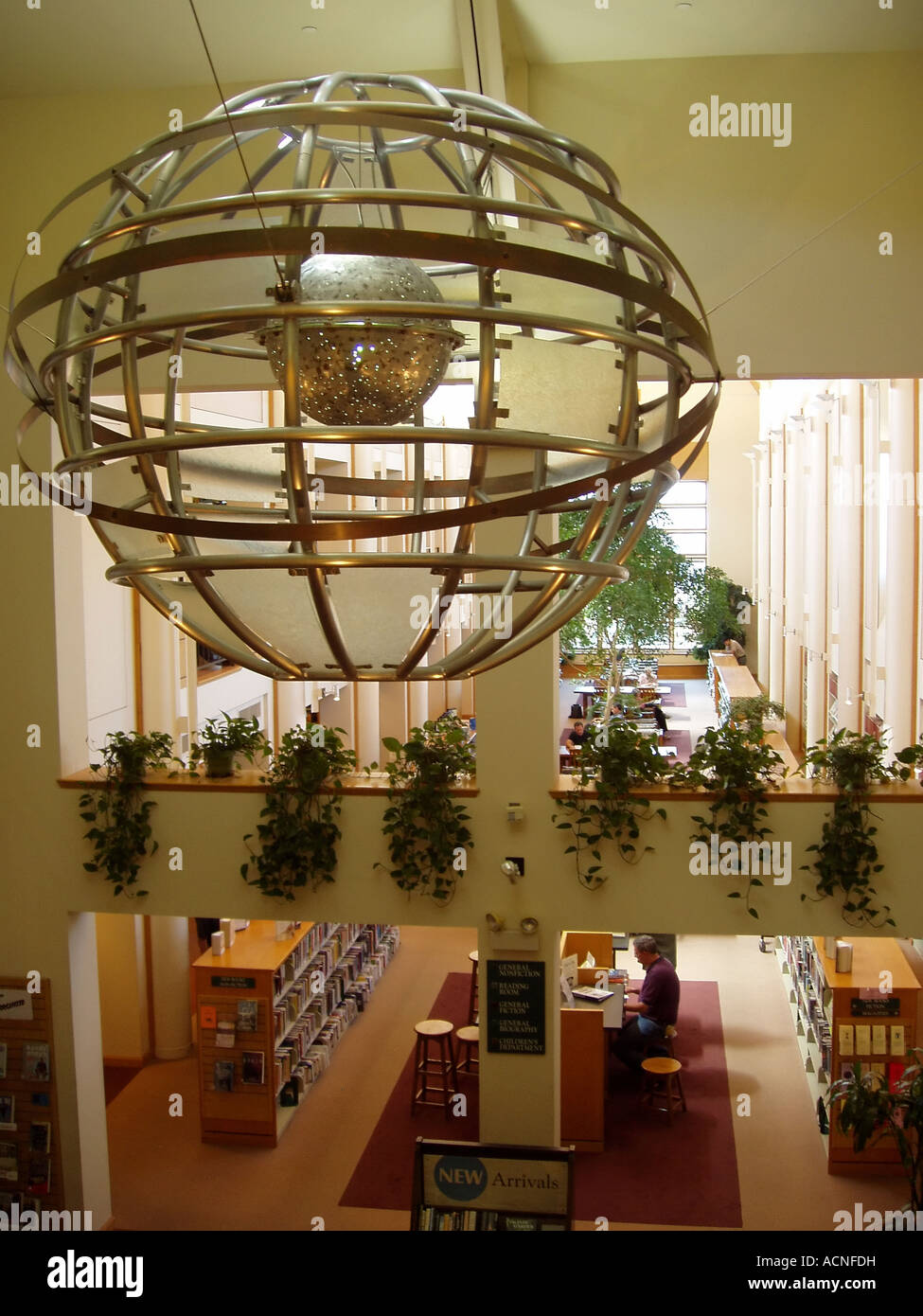 Everett Library Atrium Stock Photo - Alamy