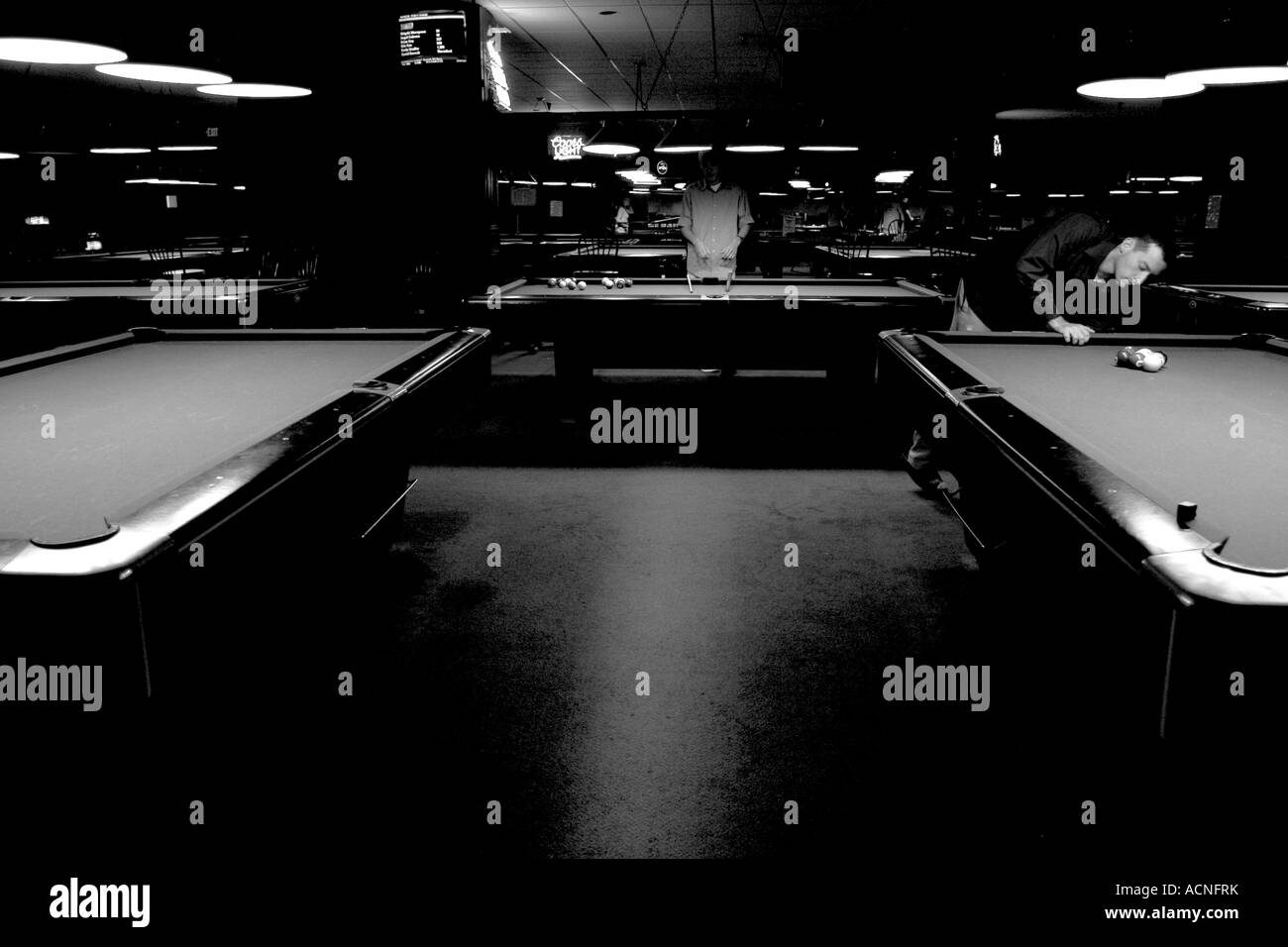 Night at the Pool Hall Stock Photo - Alamy