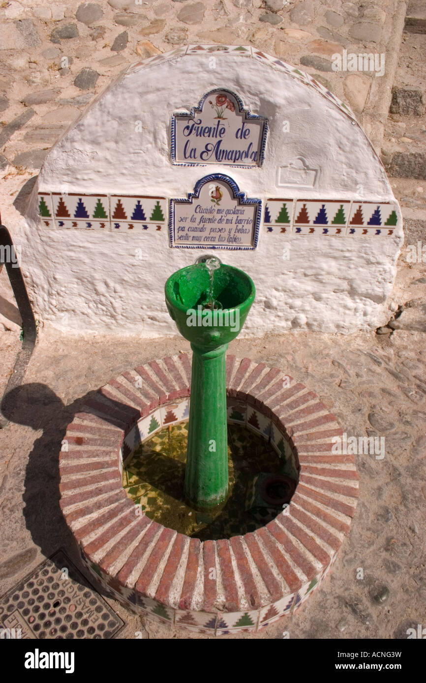 Water fountain, Granada, Spain Stock Photo - Alamy