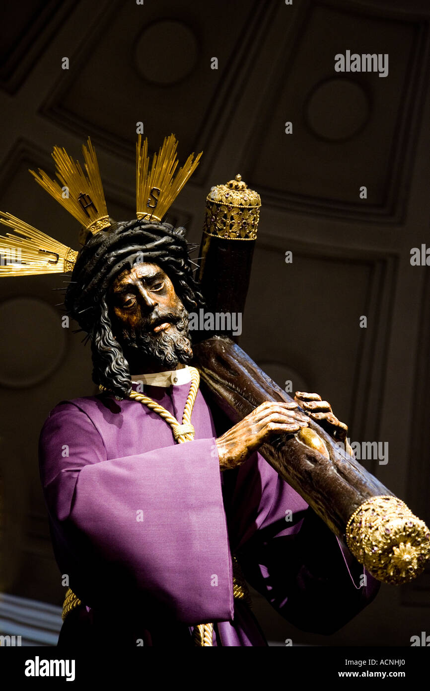 Nuestro Padre Jesus del Gran Poder on his float ready to Easter ...