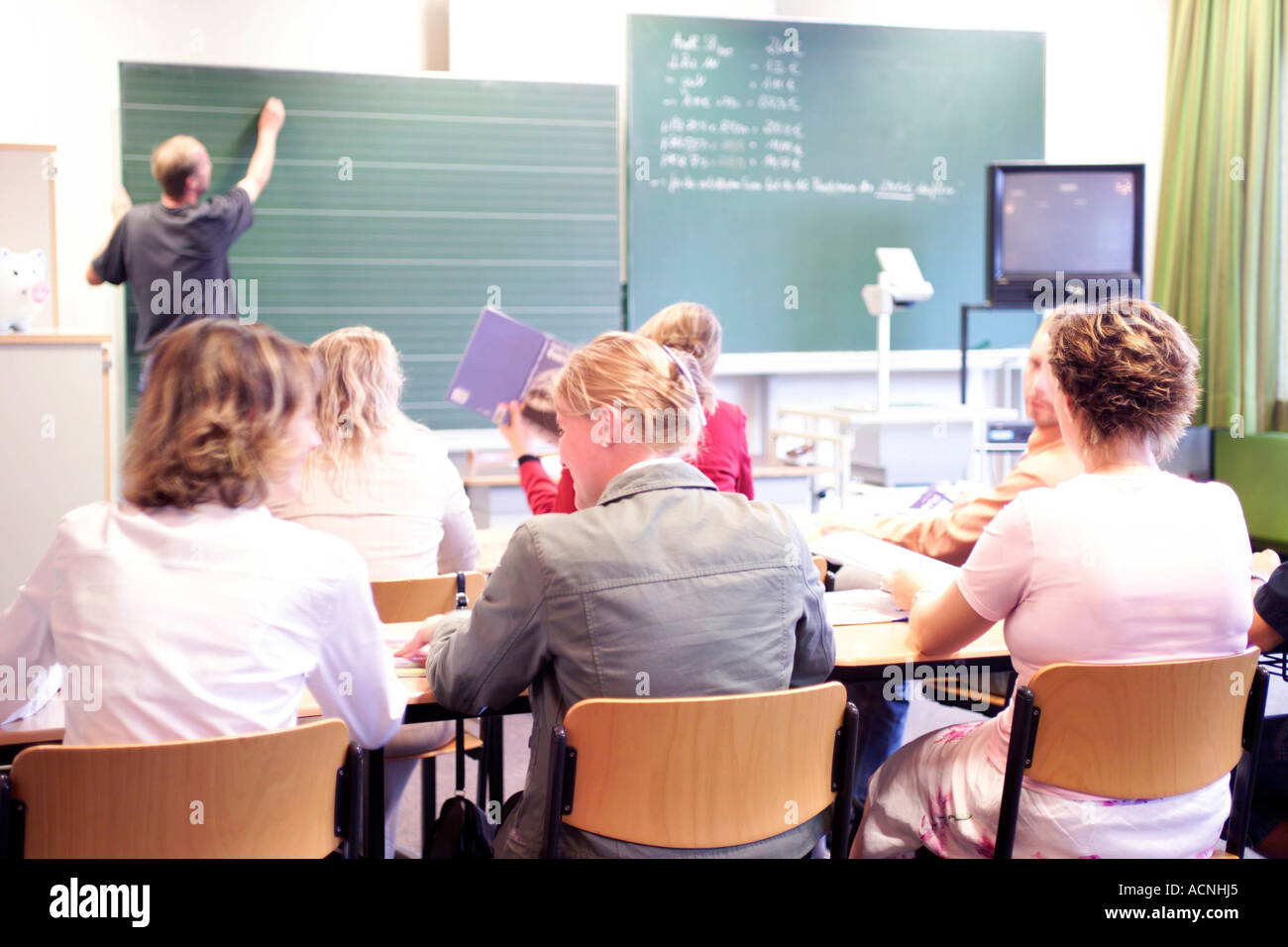 Teacher and pupils Stock Photo - Alamy