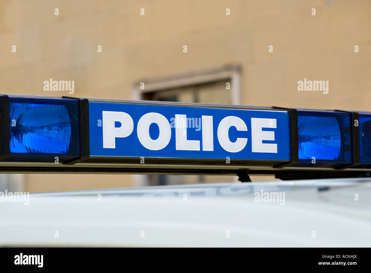 POLICE lightbar and siren on top of cruiser or patrol car Stock Photo ...