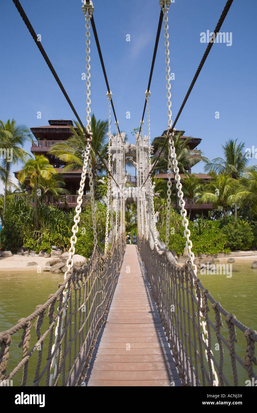 Wooden rope beach sentosa hi-res stock photography and images - Alamy