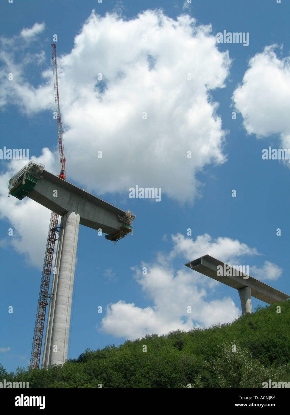 construct highway vertical bridge progress constrution site Stock Photo ...