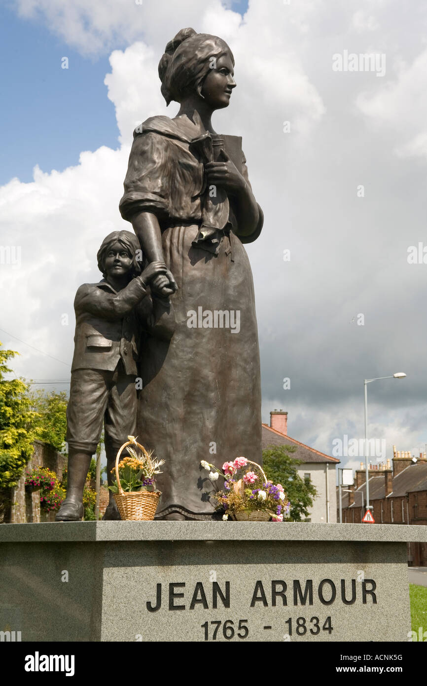 Scotland. Dumfries&Galloway. Dumfries. Jean Armour statue Stock Photo ...