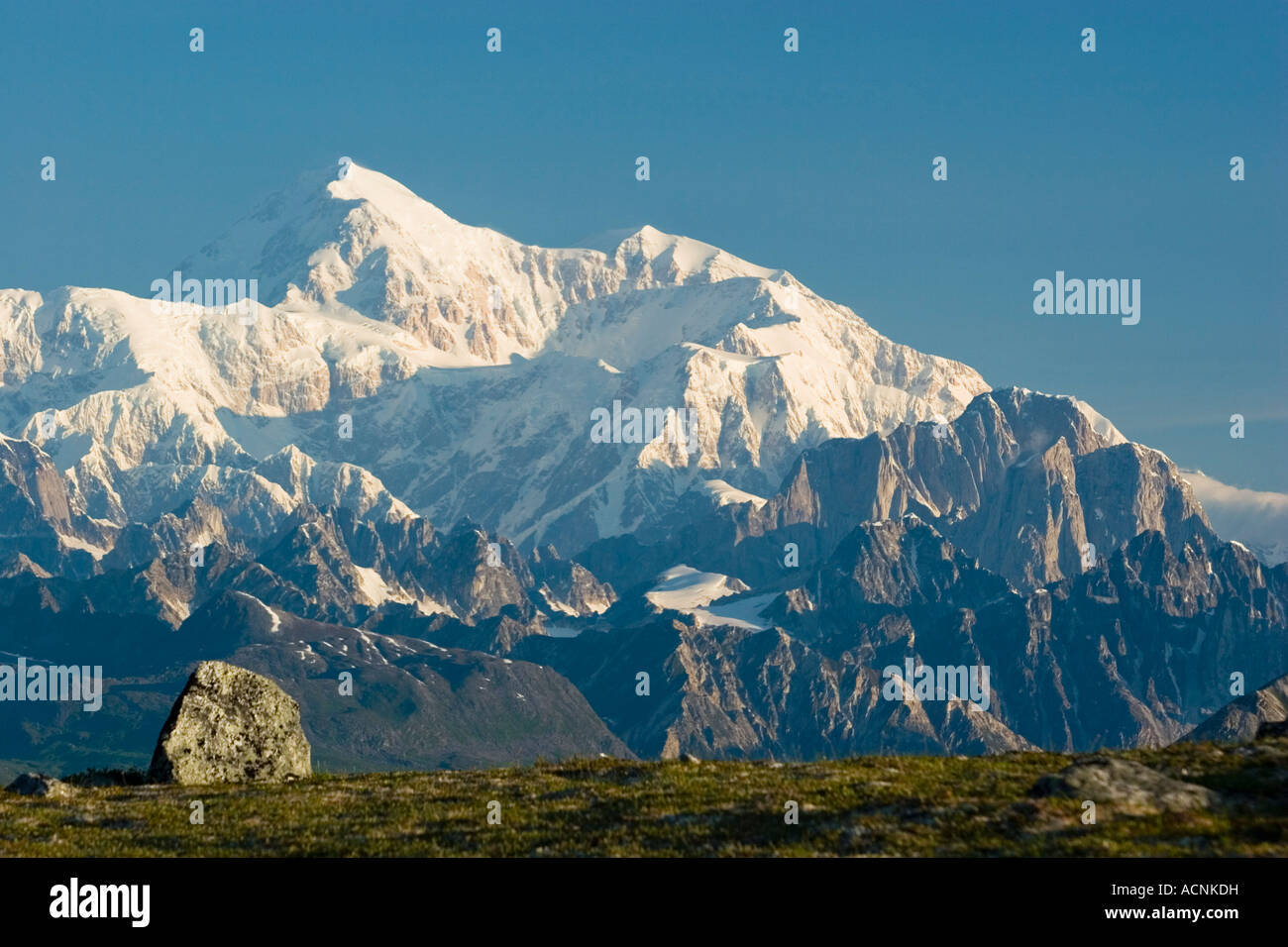View of Mt McKinley and Kesugi Ridge Denali State Park Alaska ...