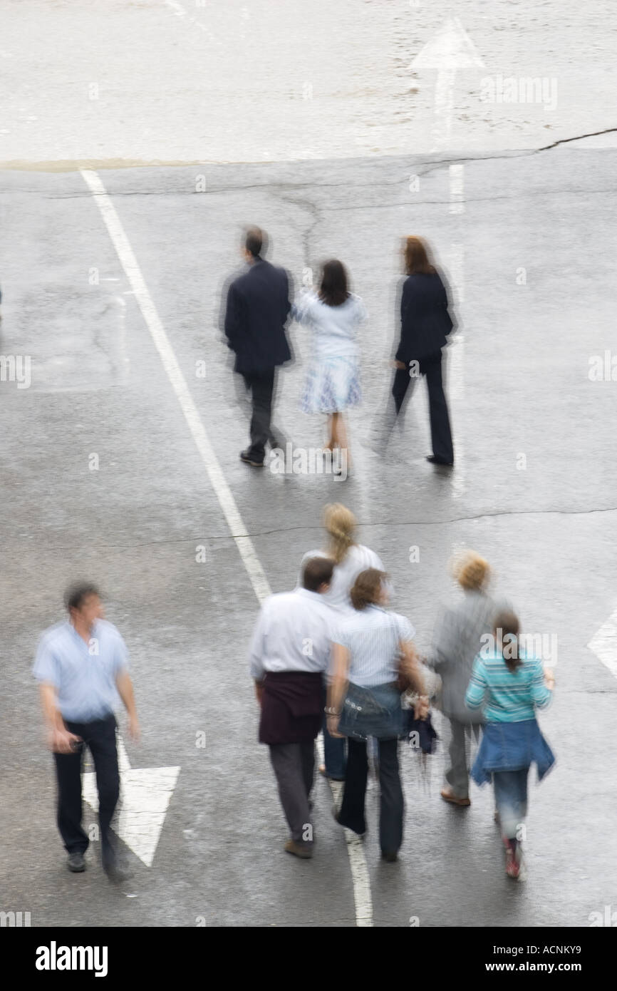 people walking on a road Stock Photo - Alamy