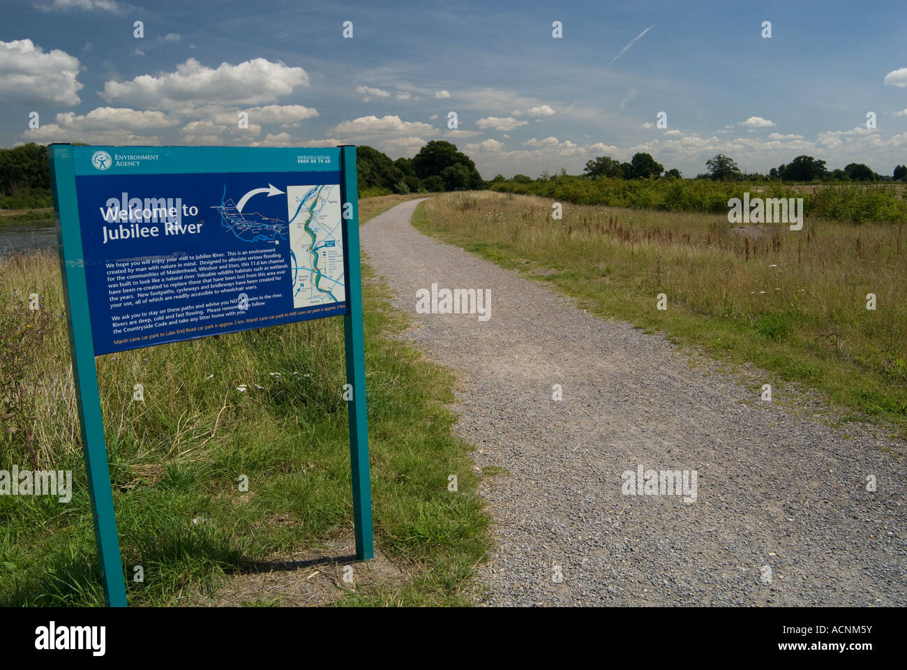 Welcome to Jubilee River sign Information signs for visitors to the ...