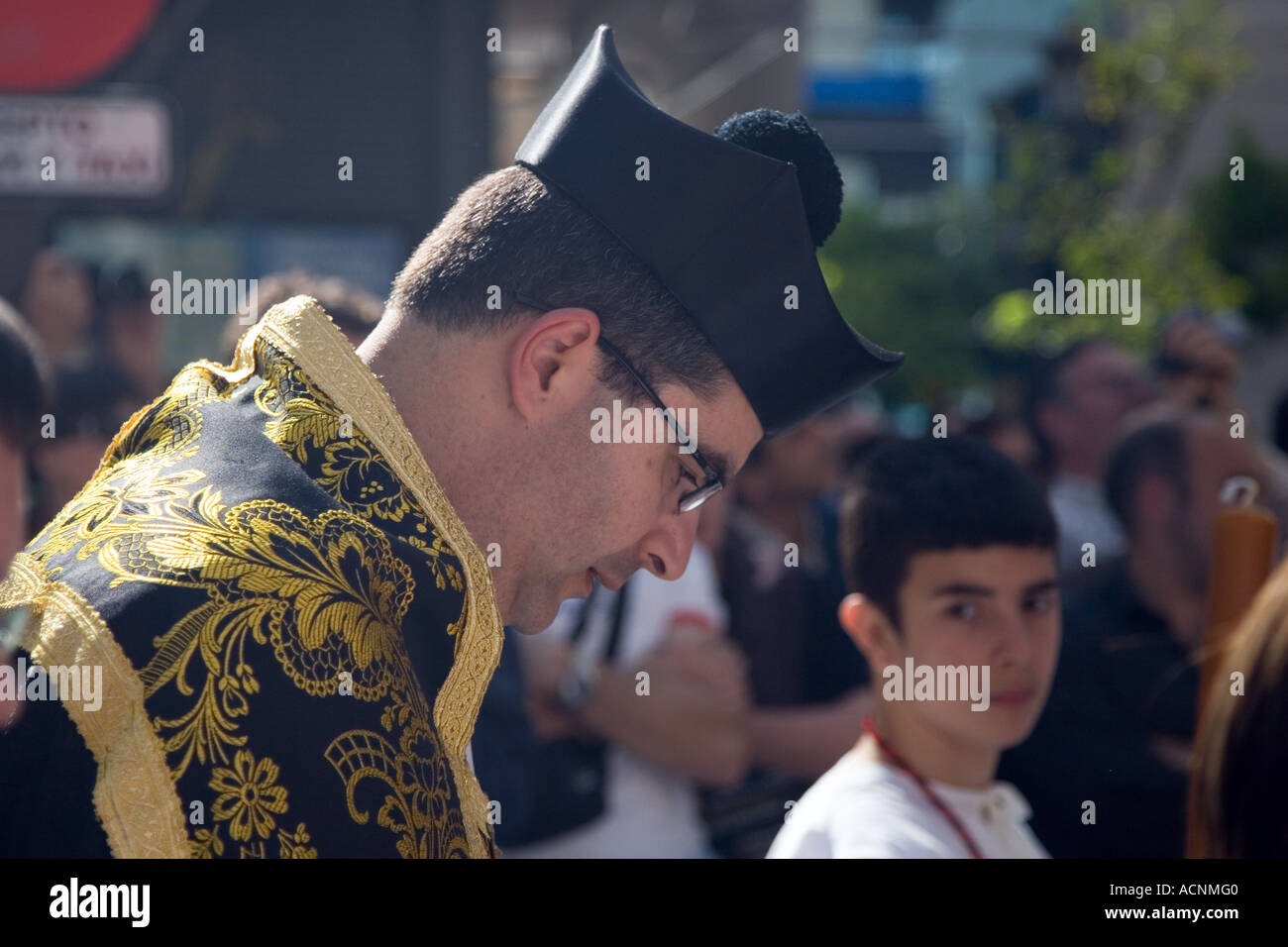 Priest biretta hat hi-res stock photography and images - Alamy