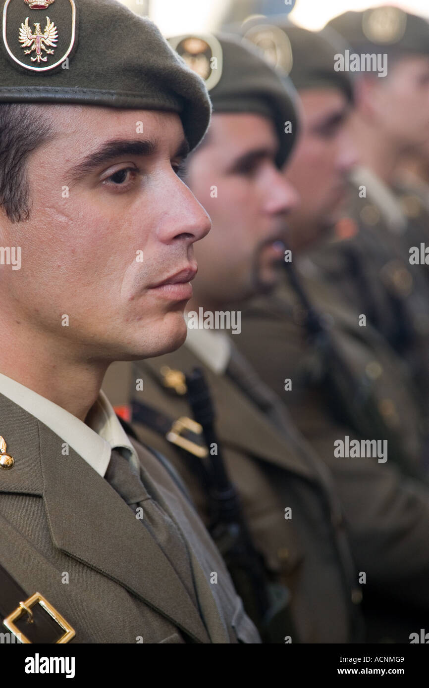 Rank of Spanish soldiers Stock Photo - Alamy