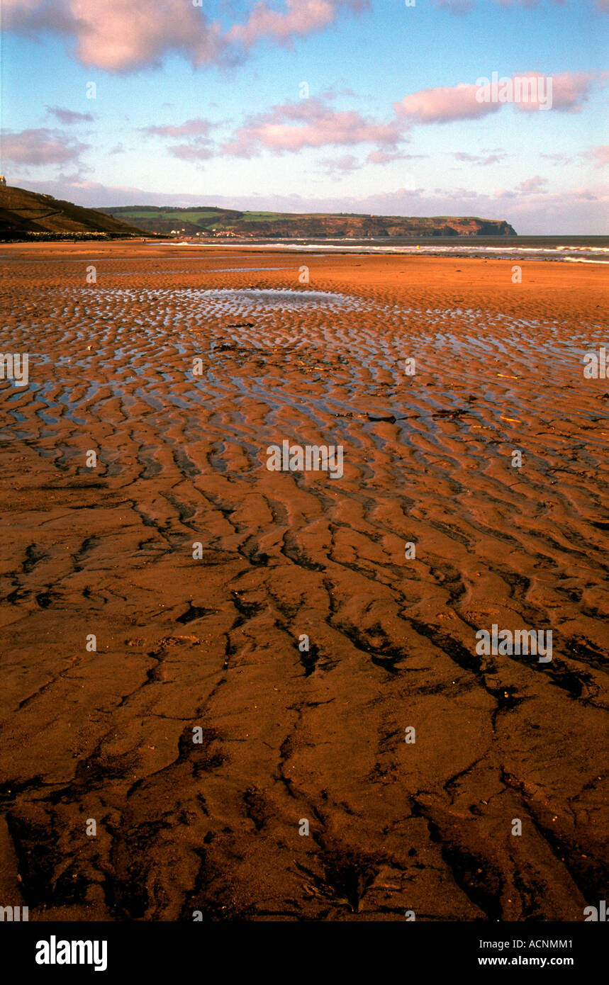 Whitby Sands towards Sandsend, Whitby, North Yorkshire, England, UK ...
