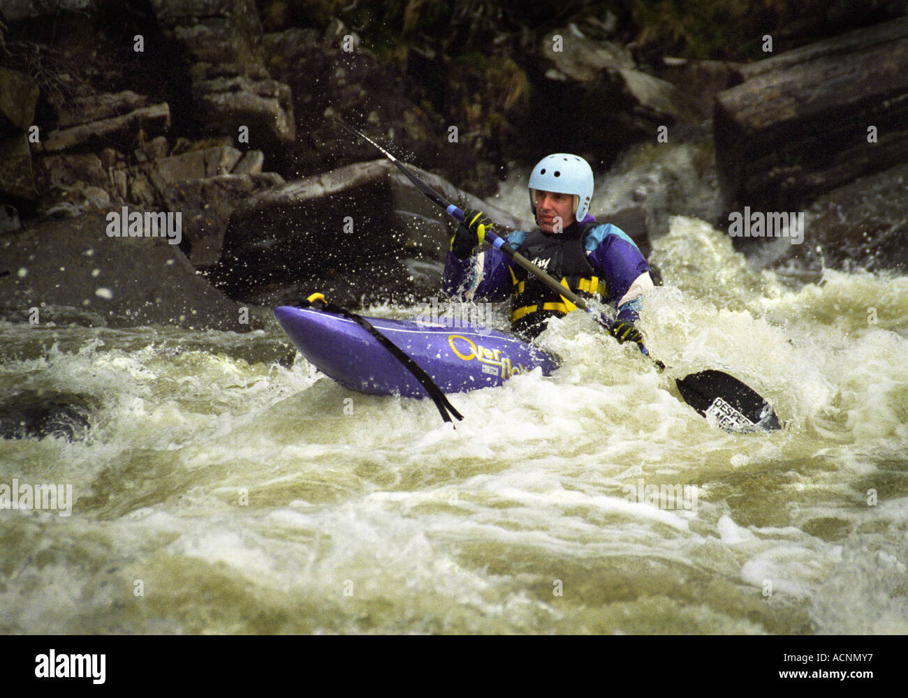 White Water Canoeing Stock Photo - Alamy