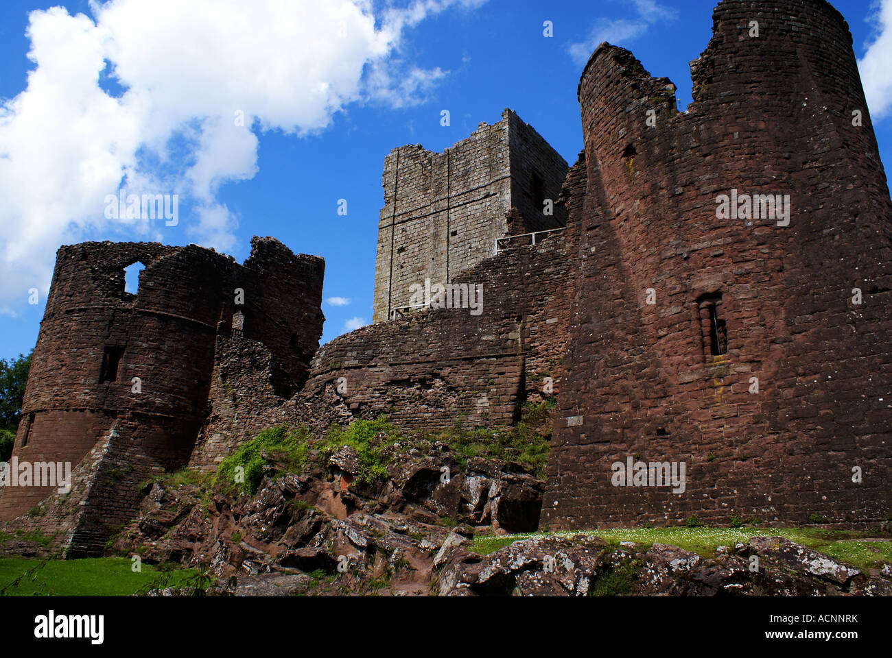 Goodrich castle wide Stock Photo - Alamy