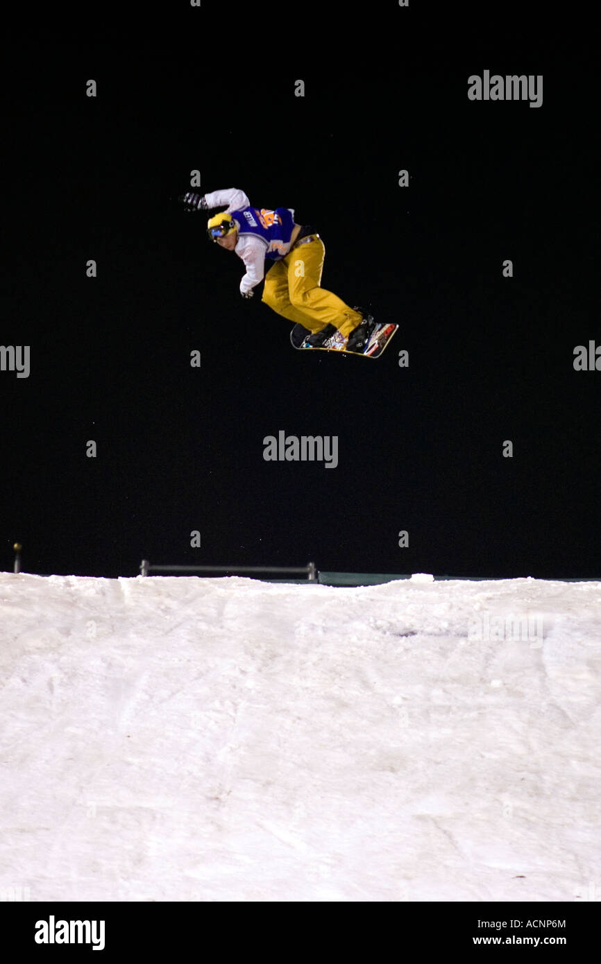 Travice Rice at Icer Air 2006 snowboarding competition Stock Photo - Alamy