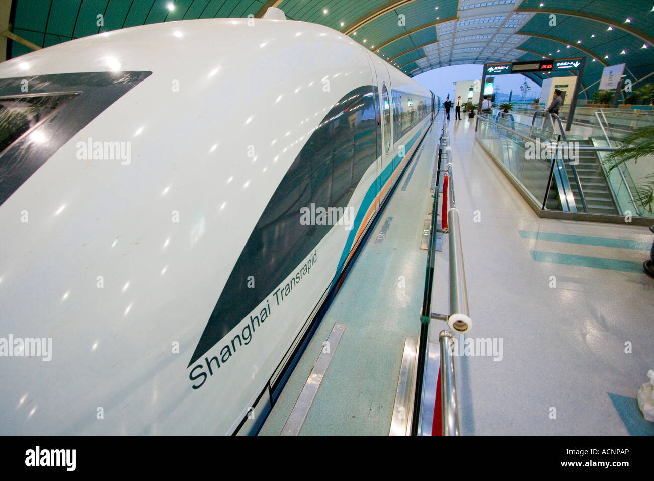 Chinese Maglev High Speed Train in Station Shanghai China Stock Photo ...