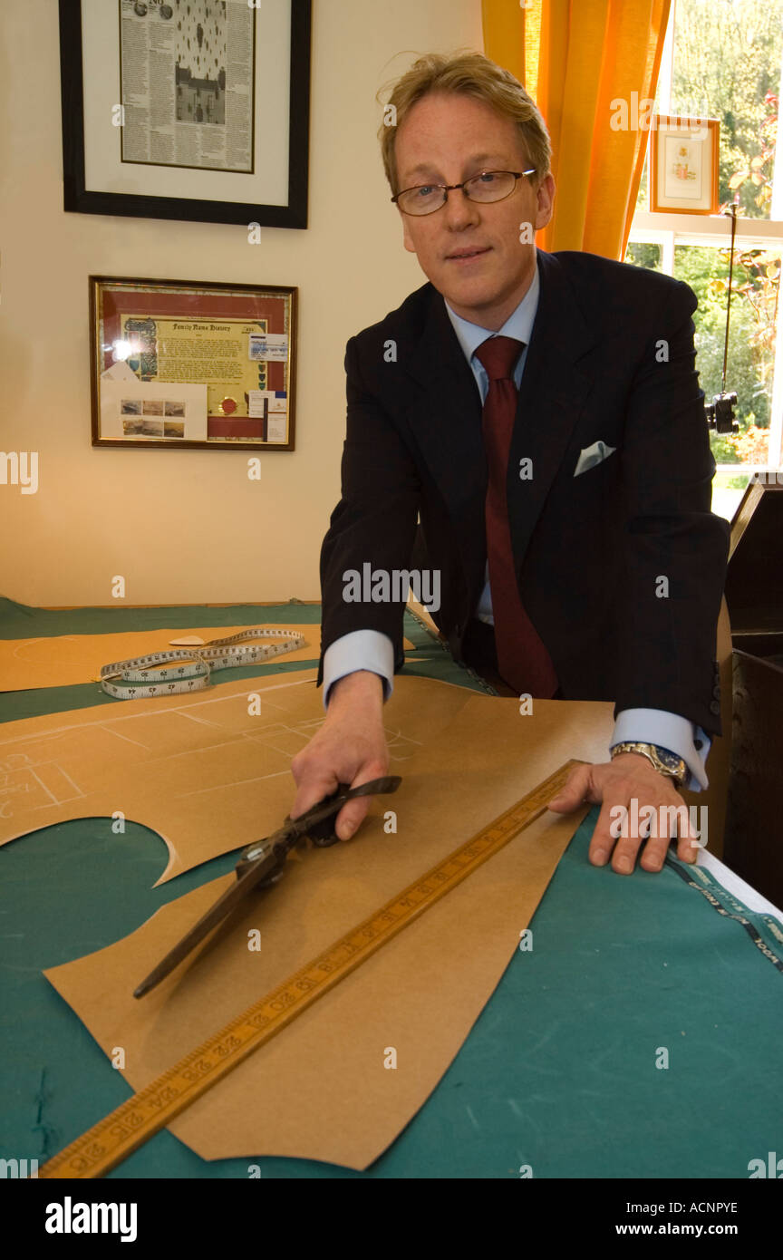 Celebrity Savile Row tailor Thomas Mahon working at his Carlisle base ...