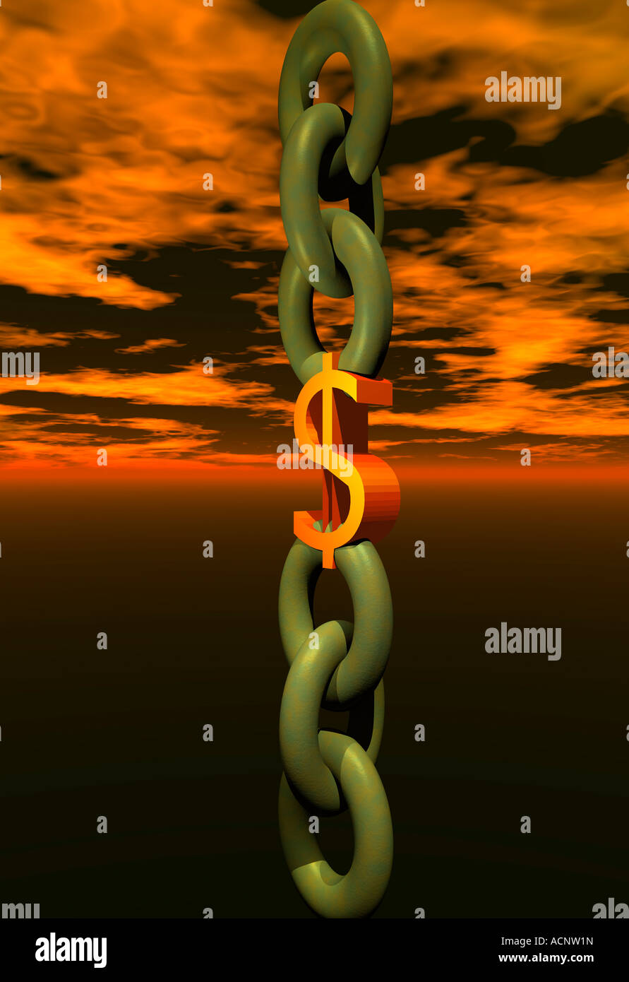 Gold dollar sign chain hi-res stock photography and images - Alamy