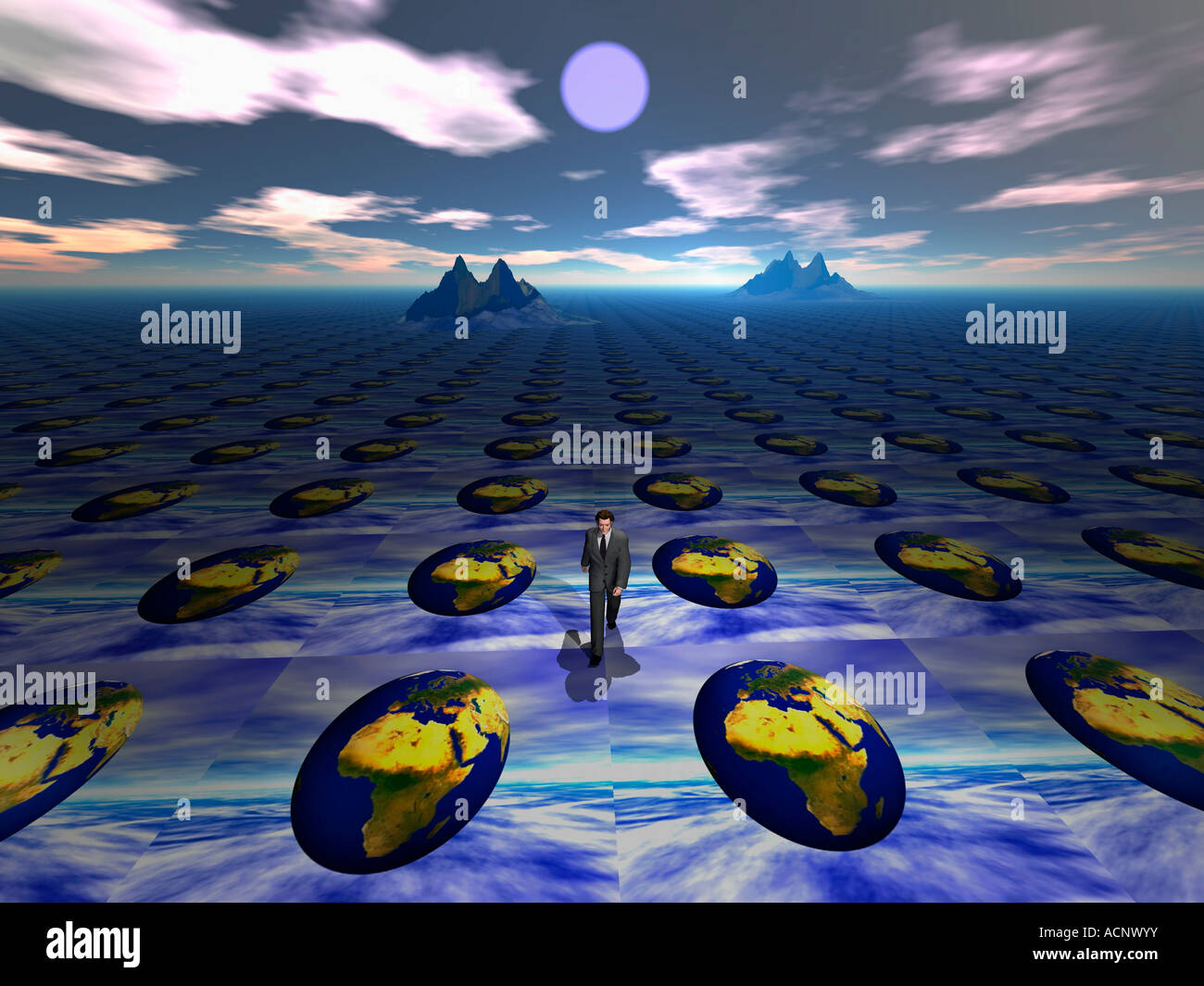 Small World A 3D Conceptual Image Dealing With Globalization Stock ...