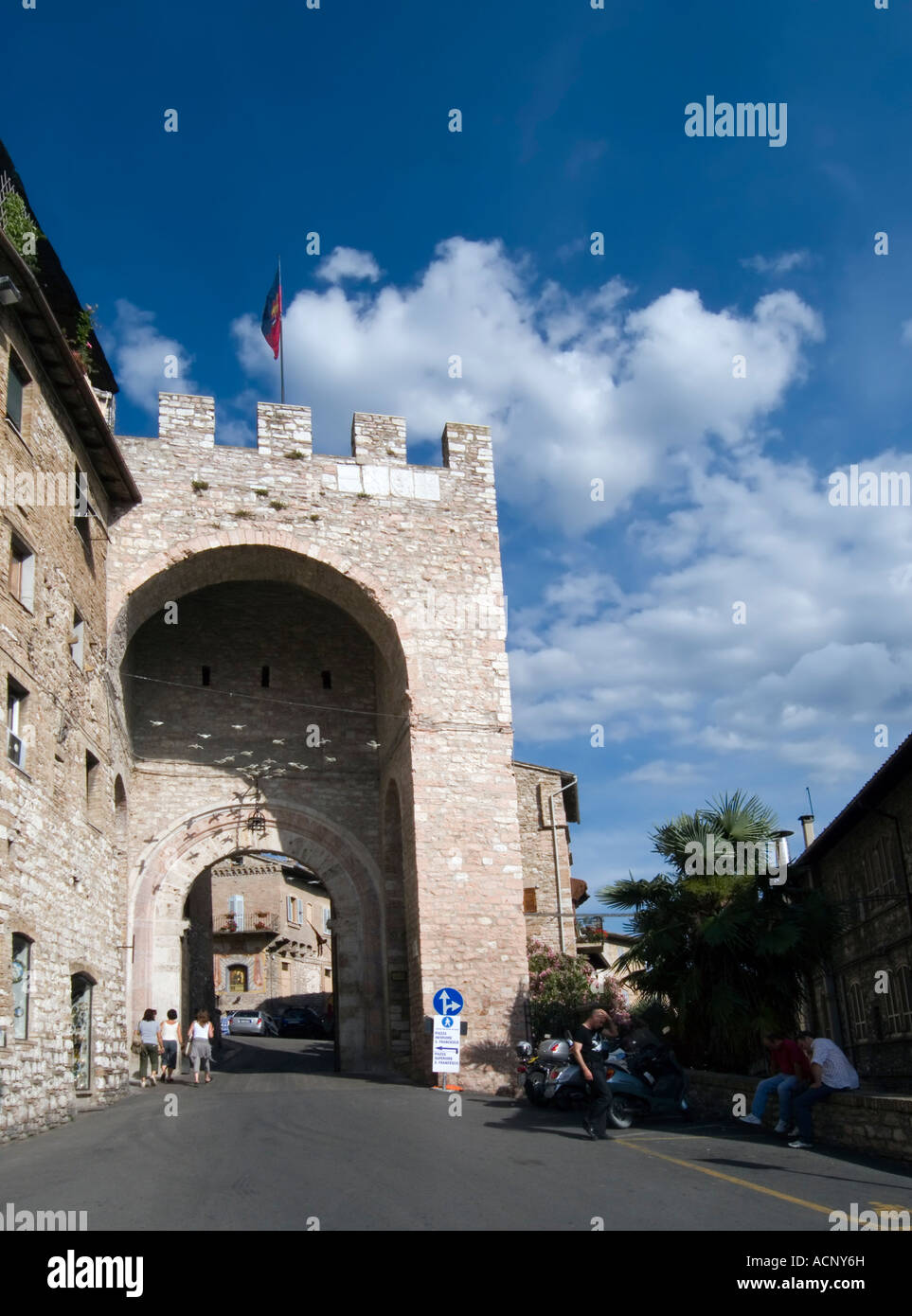 Entrance Gate to Assisi ancient city, Italy Stock Photo - Alamy