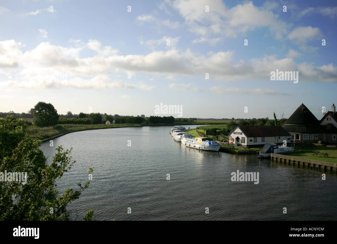 River Bure Downstream of Acle Bridge, Norfolk, UK Stock Photo - Alamy