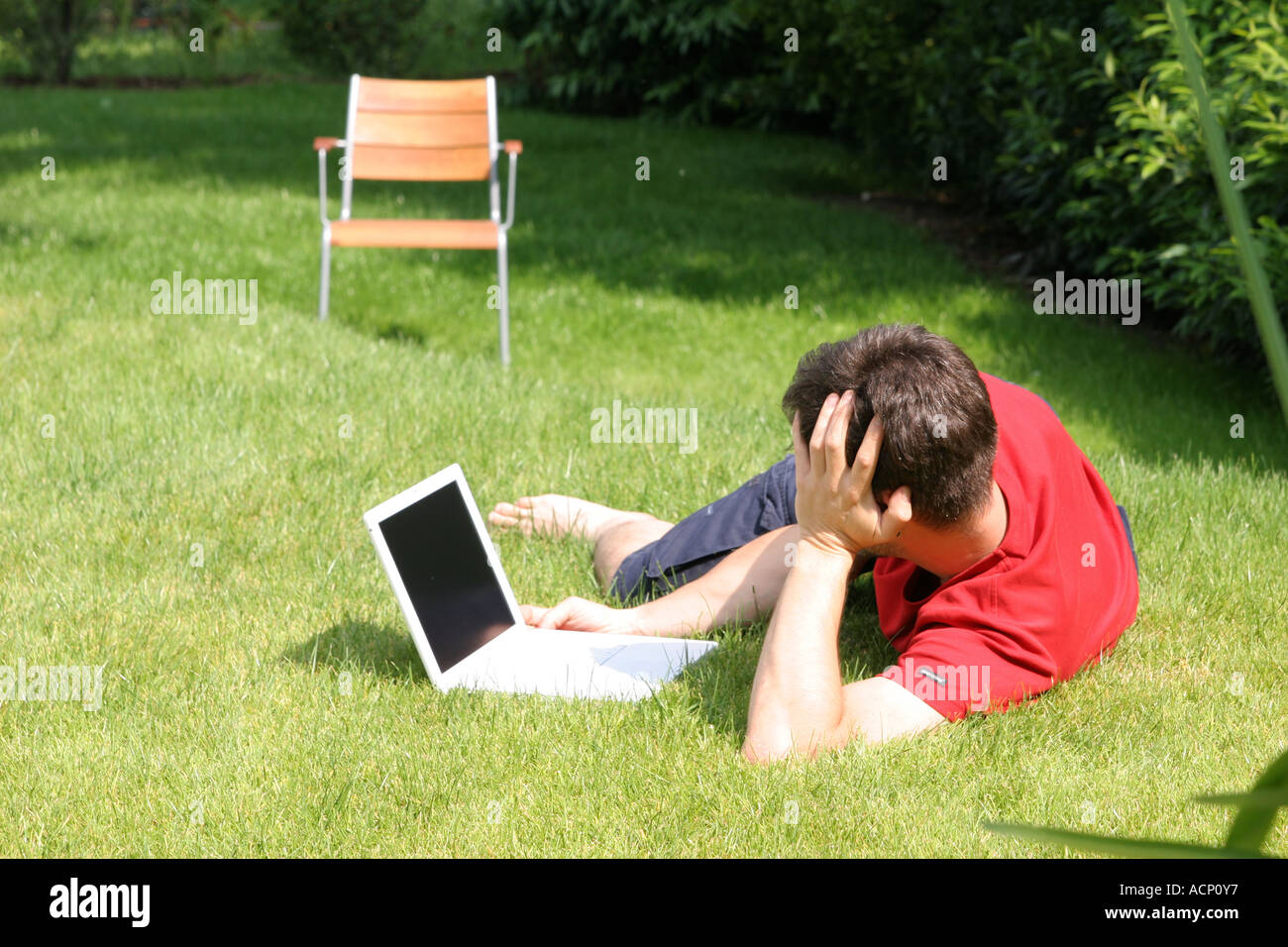 Daylight work with a notebook - Mit dem Notebook im Freien arbeiten ...