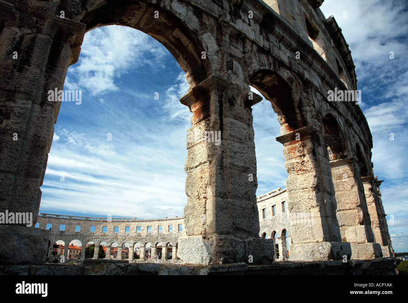 Roman amphitheatre in Pula Istria Croatia Stock Photo - Alamy
