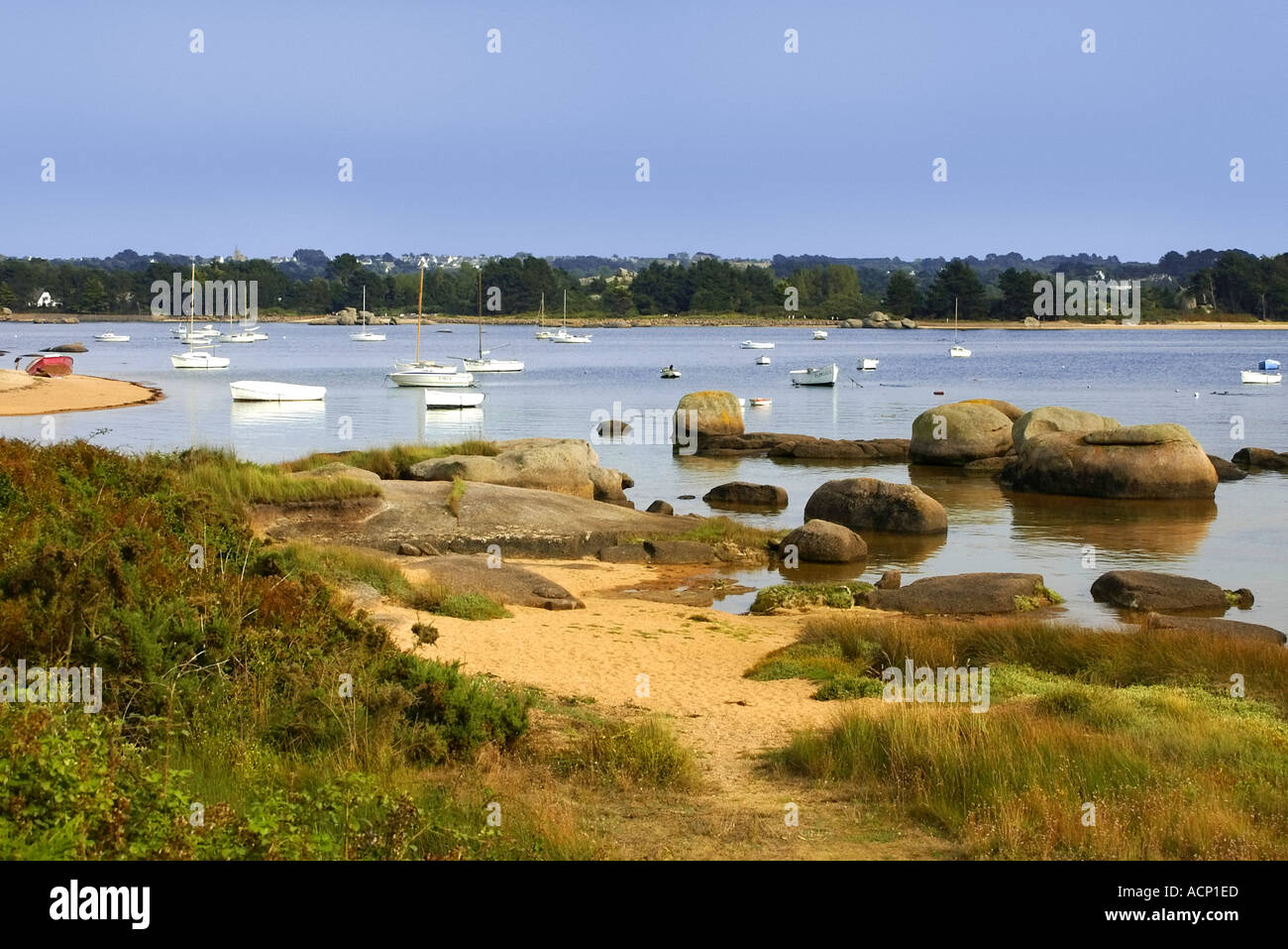 france brittany cotes d armor cote de granit rose holiday resort of ...