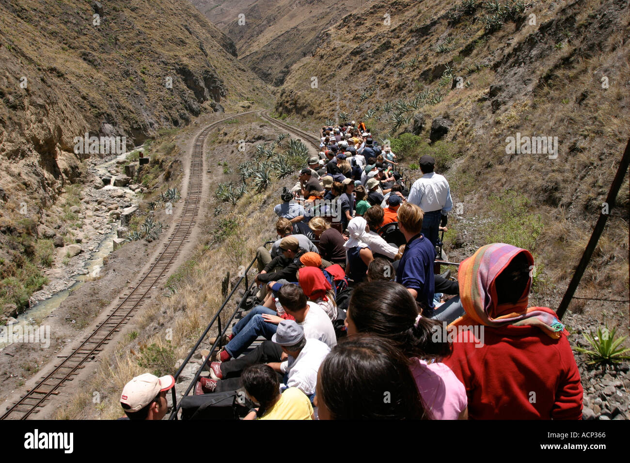 The train to the Devils Nose or El Nariz del Diablo Ecuador Stock Photo ...