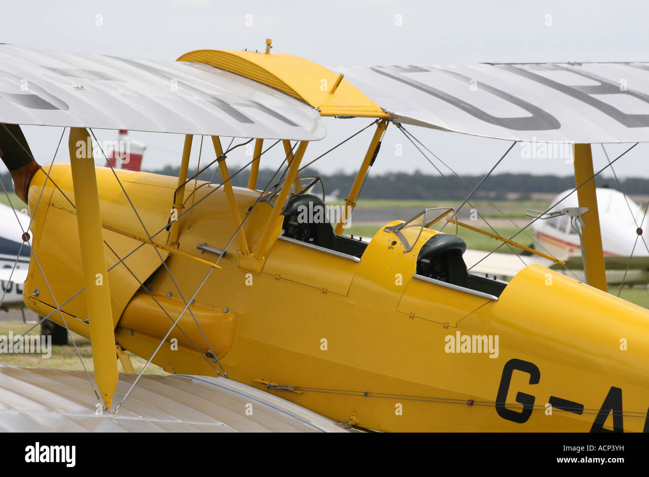 Tiger Moth Aircraft RAF Wyton Stock Photo - Alamy