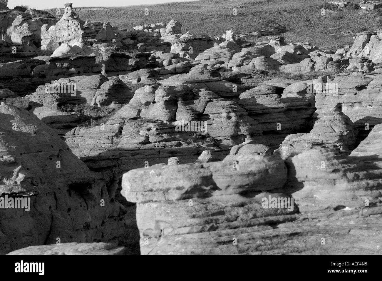 Geology geological formation tourist attraction Black and White Stock ...